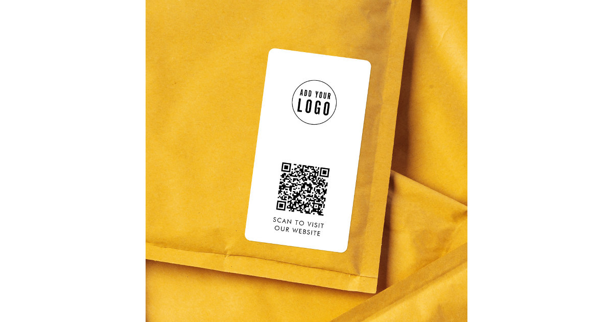 Add Logo and Your Business QR Code Packaging Label | Zazzle