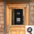 Add Logo and Your Website QR Code Custom Color Window Cling | Zazzle