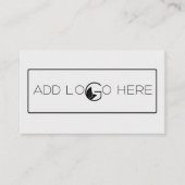 Add Logo Black White Simple Bold Business Card | Zazzle