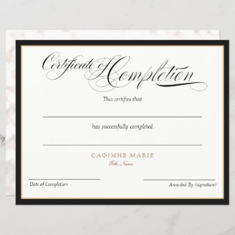 Add Logo Certificate of Completion Award | Zazzle