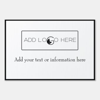 Add Logo Here Small Business Promotion Sign | Zazzle