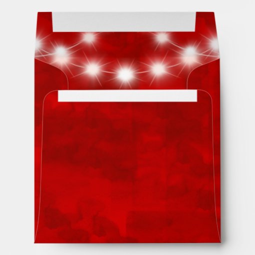 Add Logo Merry Christmas Lights Employee Gift Card Envelope | Zazzle