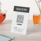 Add Logo QR Code Venmo Pay Here Pedestal Sign | Zazzle