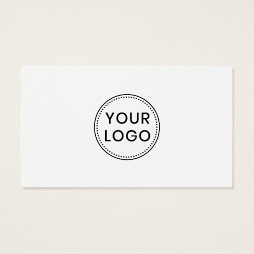 Add logo social media icons white business card | Zazzle
