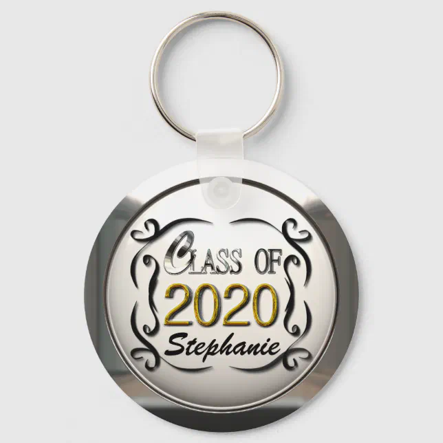Add Name Class Of 2020 Graduation Keychain | Zazzle