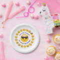 Add Name - Emoji Birthday Party Personalized Paper Plates | Zazzle