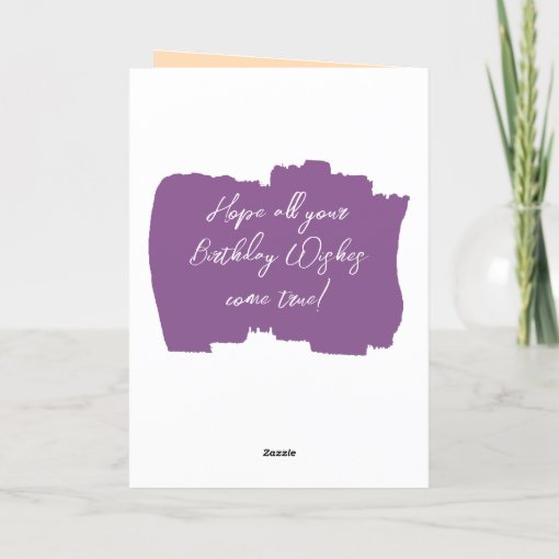 Add name photo orange purple 18th birthday card | Zazzle