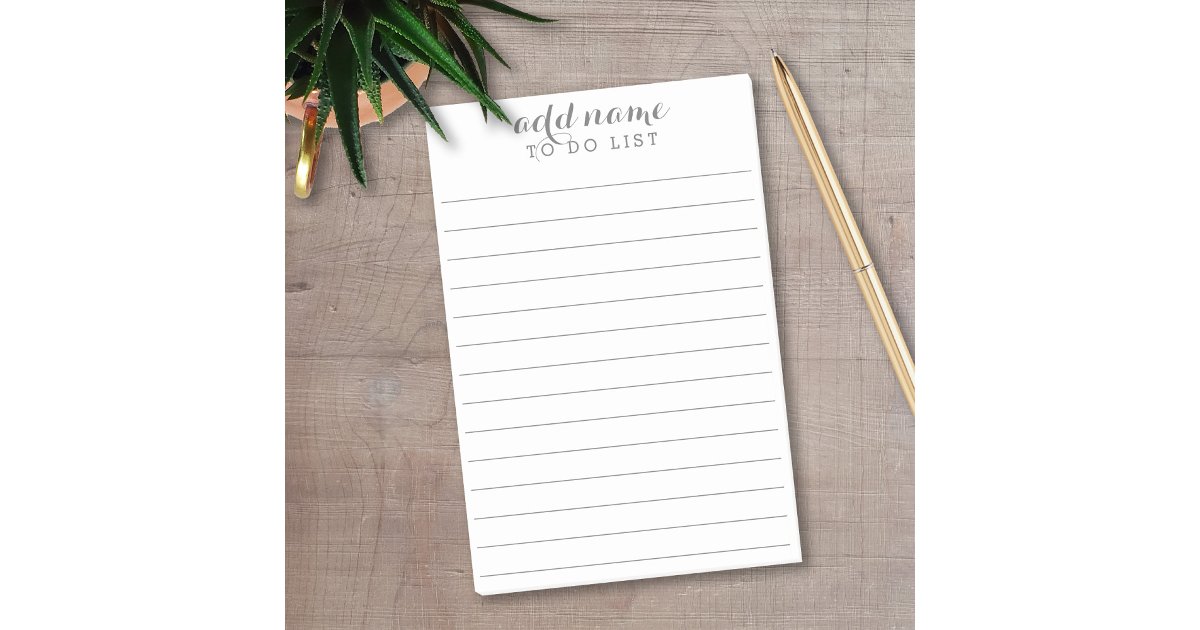 Add Name - Simple To Do List with lines Post-it Notes | Zazzle