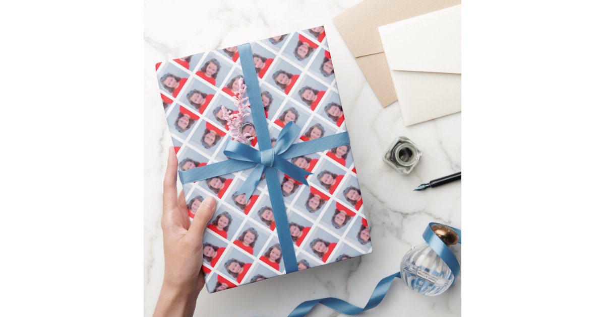 Add One Photo to make a Crazy Collage Wrapping Paper | Zazzle