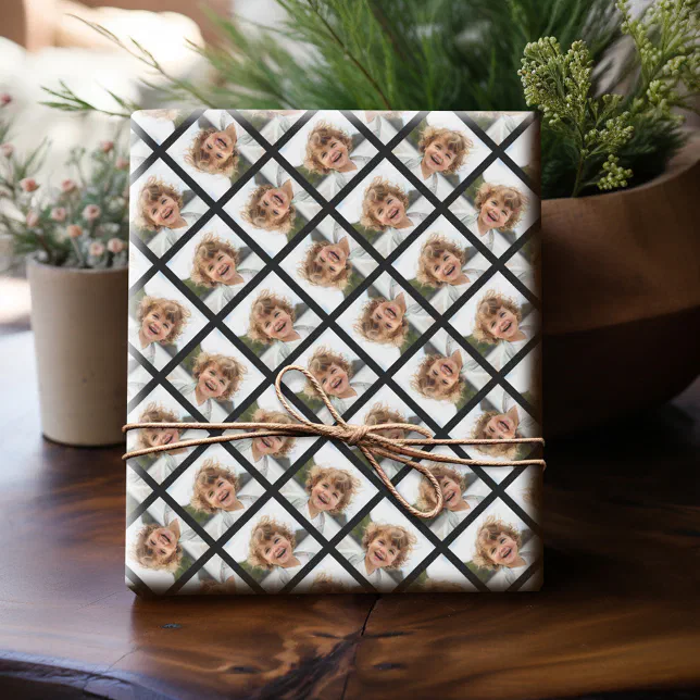 Add One Photo to make a Crazy Collage Wrapping Paper | Zazzle
