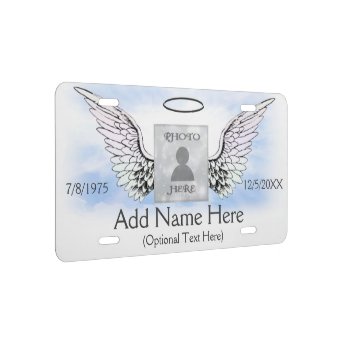 Add Photo and Name | Memorial License Plate | Zazzle
