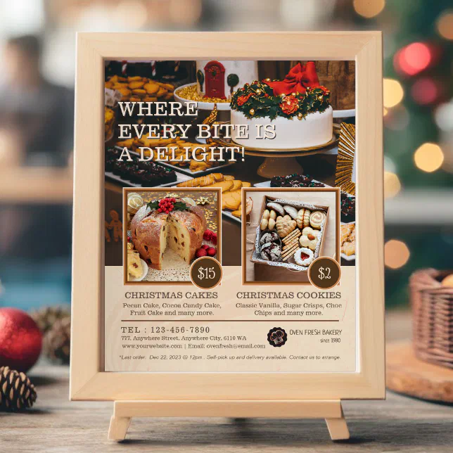 Add Photo Bakery Business Promotional Advertising Flyer | Zazzle