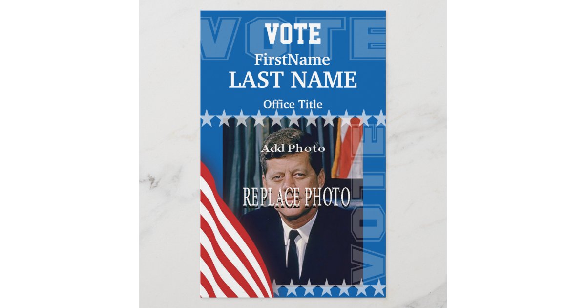 Add Photo | Campaign Template Flyer | Zazzle