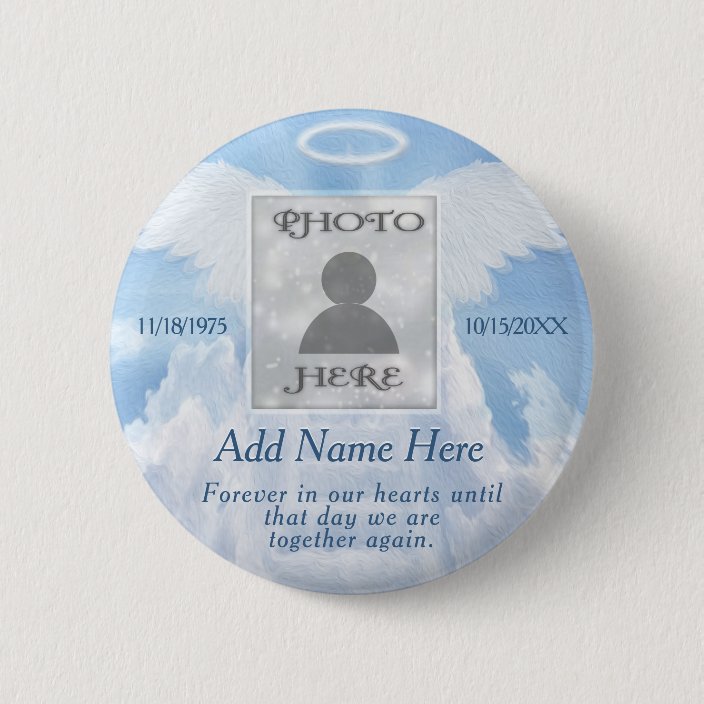 Add Photo Custom Memorial Button | Zazzle.com