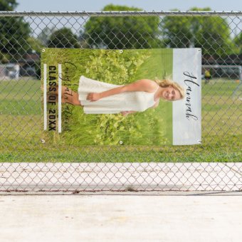 Add Photo Outdoor Graduation Party Banner | Zazzle