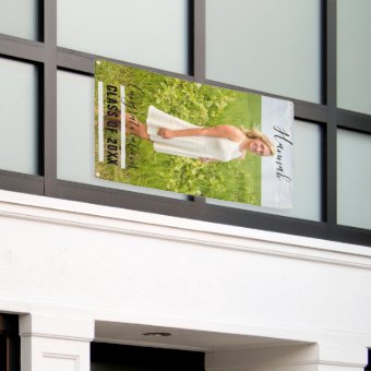 Add Photo Outdoor Graduation Party Banner | Zazzle