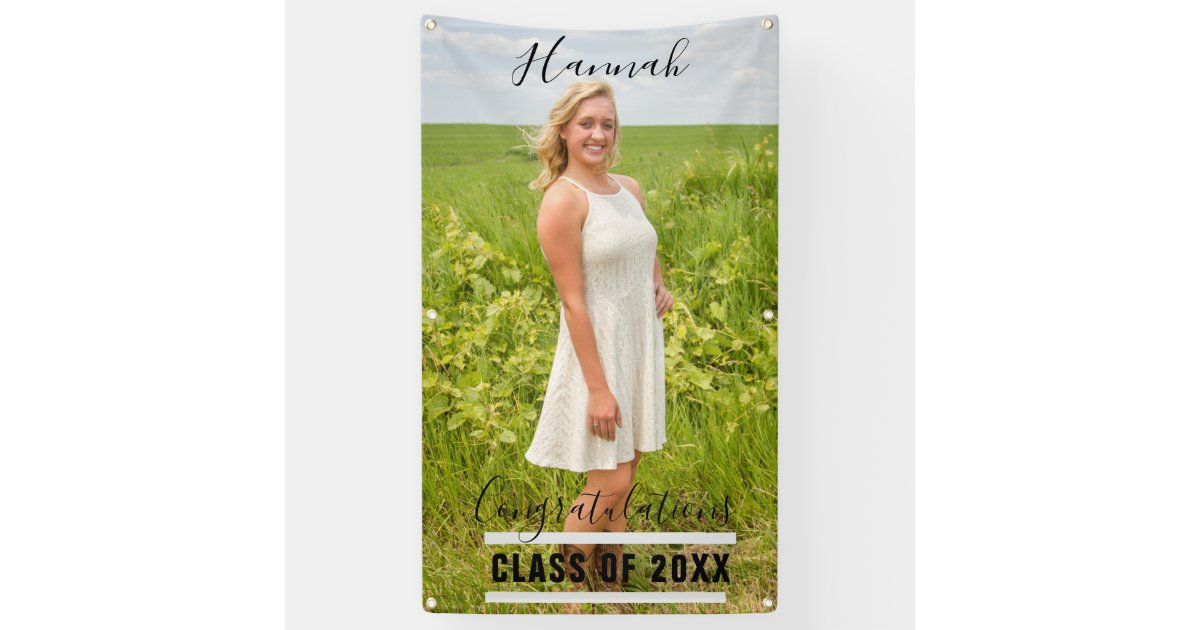 Add Photo Outdoor Graduation Party Banner | Zazzle