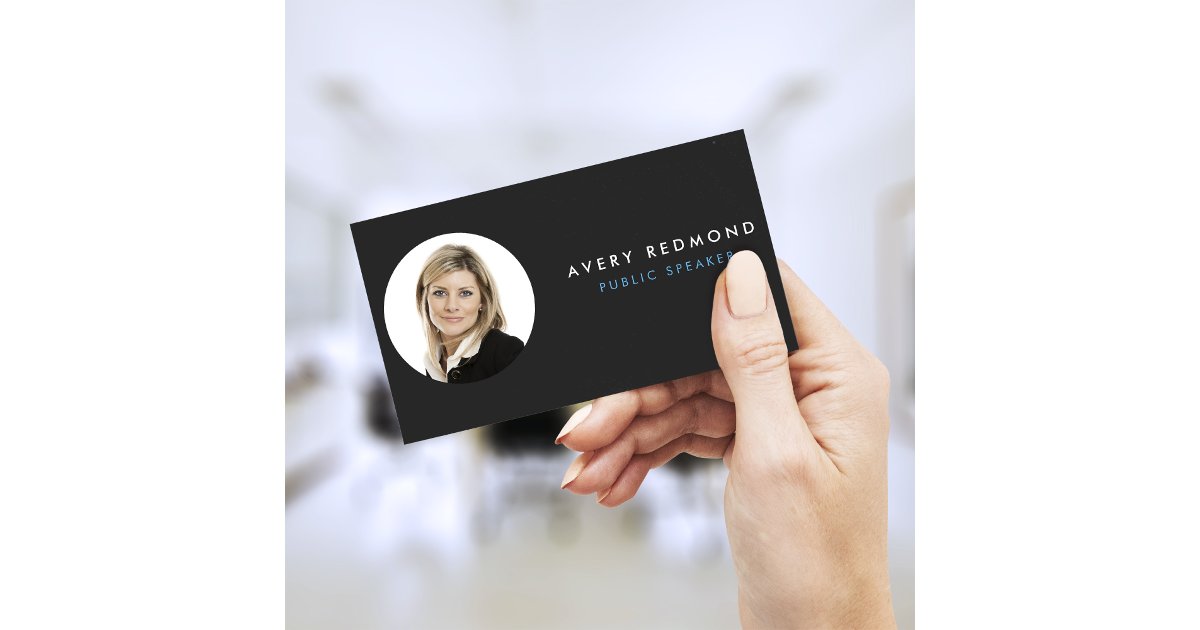 Add Photo Template Insert For Professionals Black | Zazzle