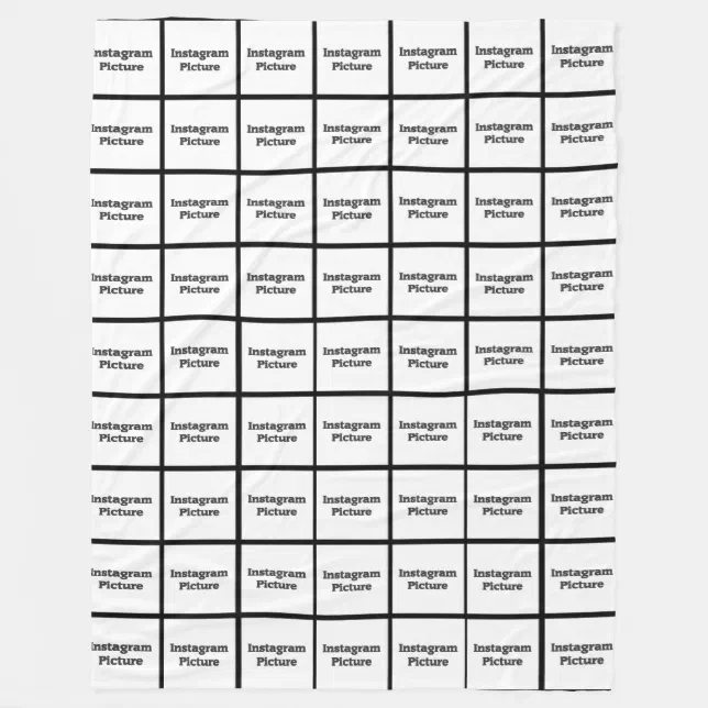 Add Photos or Instagram Customized Blank Fleece Blanket | Zazzle