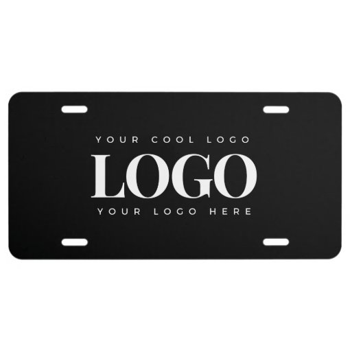 Add Rectangle Business Company Logo Professional License Plate | Zazzle