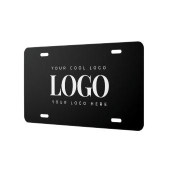 Add Rectangle Business Company Logo Professional License Plate | Zazzle