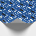 Add School Year Blue Graduation Wrapping Paper | Zazzle