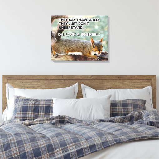 ADD Squirrel Photo Canvas Print | Zazzle