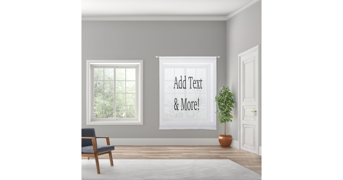 Add Text & More! Customize Your Own Personalized Sheer Curtains | Zazzle