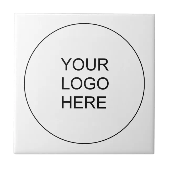 Add Upload Your Own Business Company Logo Ceramic Tile | Zazzle