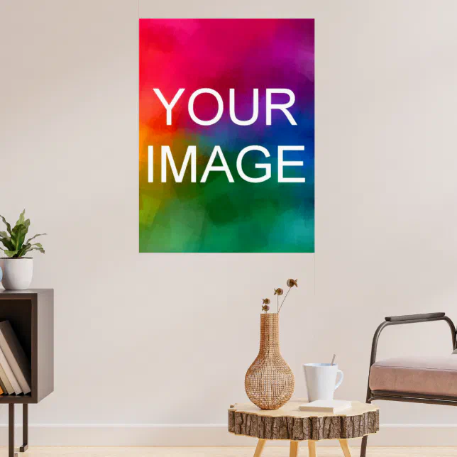 Add Upload Your Photo Personalized Template Large Poster | Zazzle