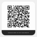 Add Website QR Code Custom Contrast Colors Square Sticker | Zazzle