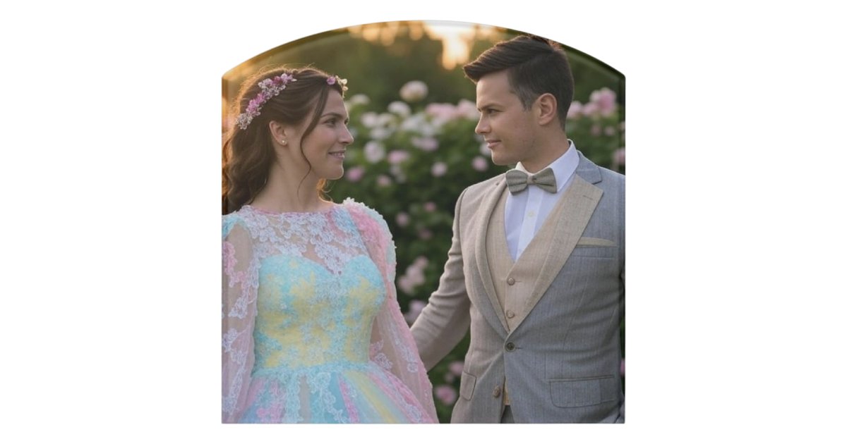 Add Wedding Photo Customize Door Sign | Zazzle