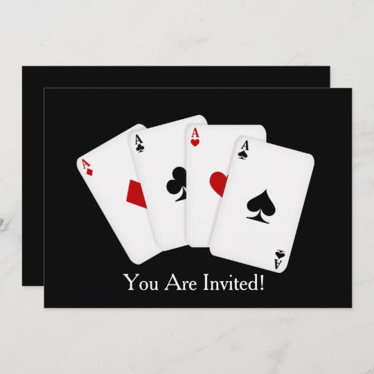 add words playing card party invitation | Zazzle.com
