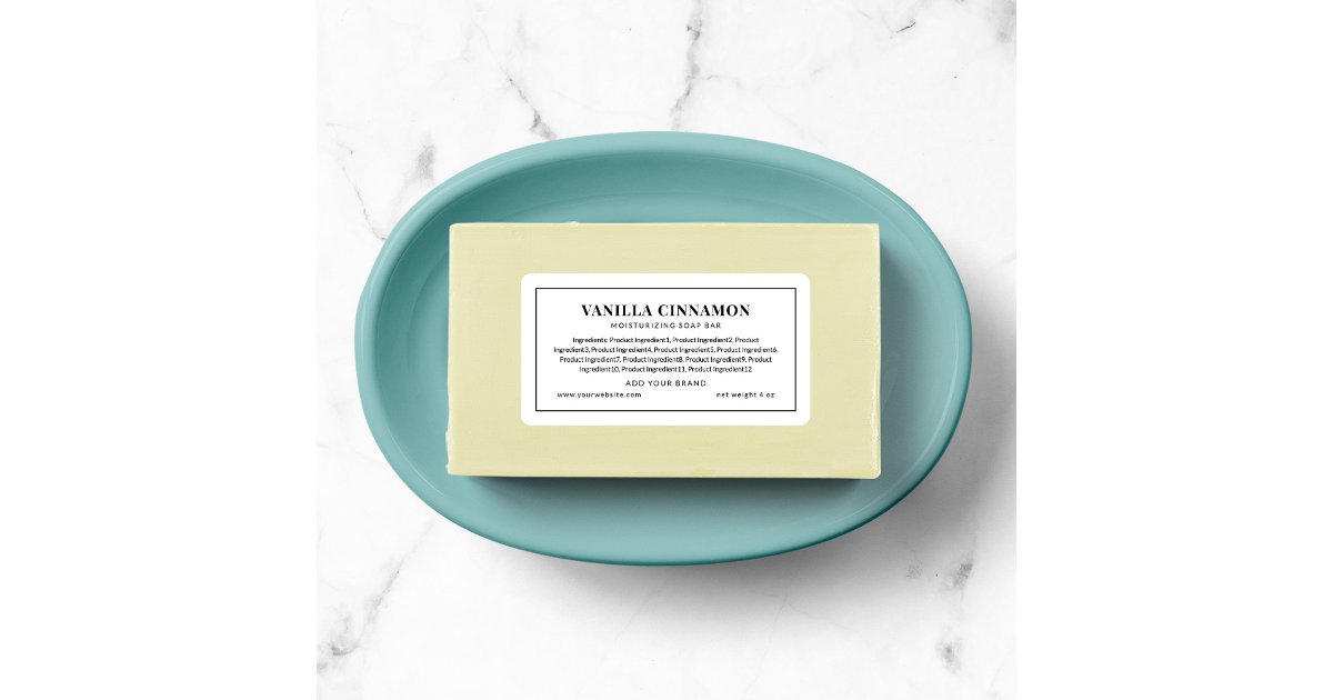 Add Your Brand Black Border Ingredients List Label | Zazzle