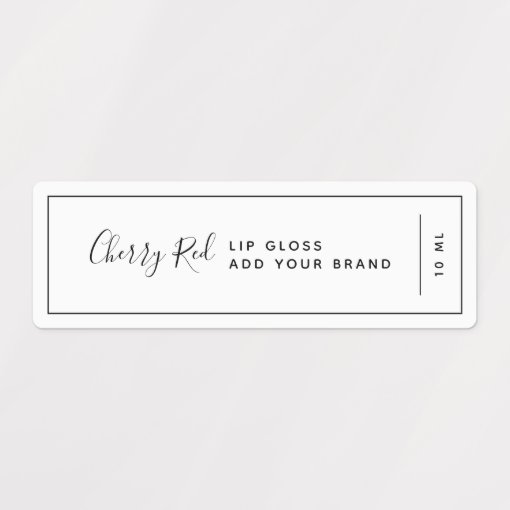 Add Your Brand Black Border Product Labels | Zazzle