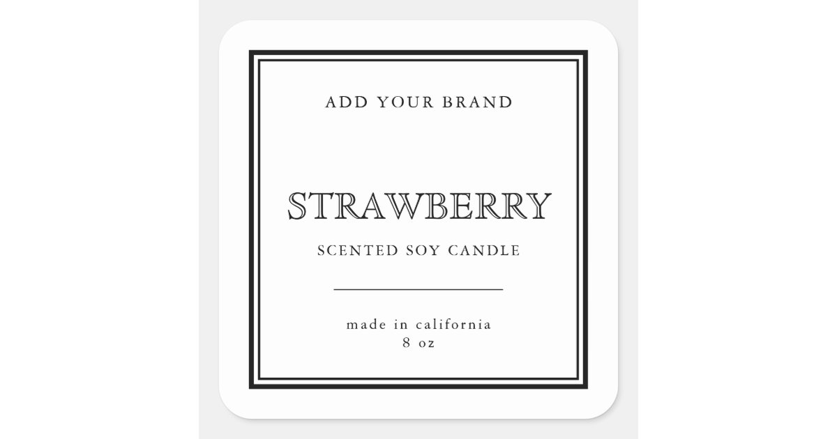 Add Your Brand Classic Black Border Product Label | Zazzle.com