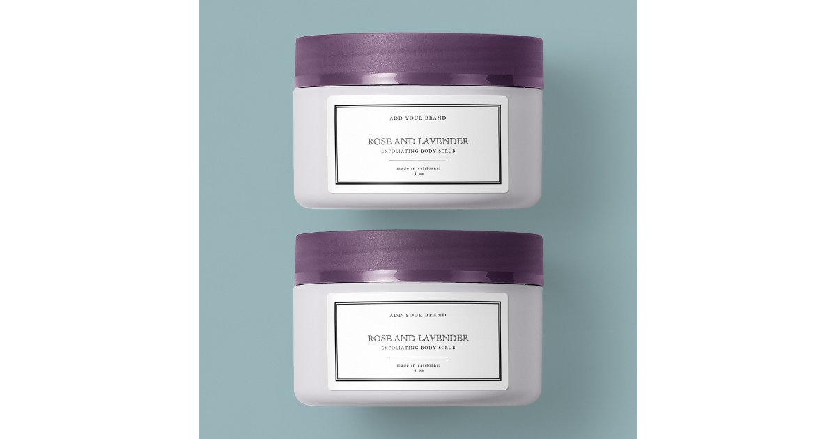 Add Your Brand Classic Black Border Product Label | Zazzle