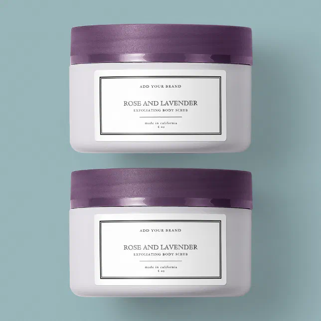 Add Your Brand Classic Black Border Product Label | Zazzle