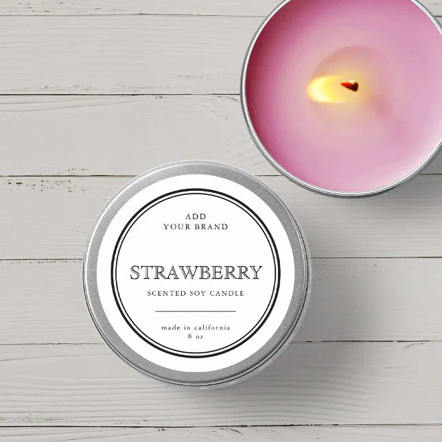 Add Your Brand Classic Black Border Product Label | Zazzle