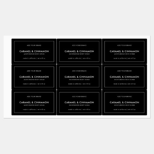 Add Your Brand Custom Color Modern Product Label | Zazzle