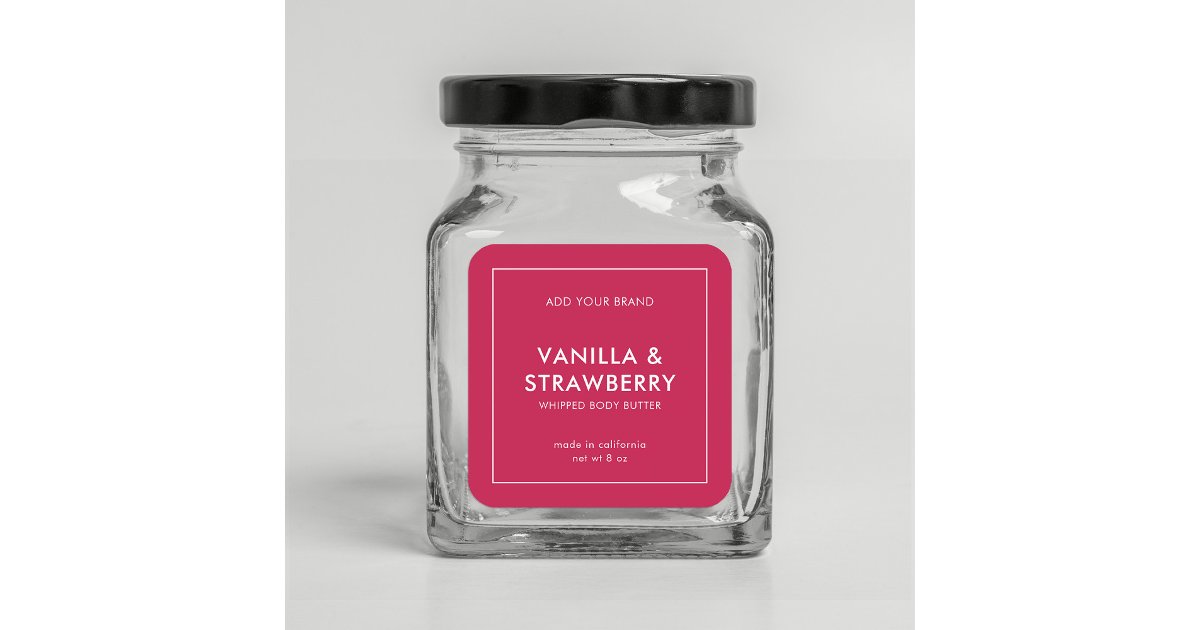 Add Your Brand Custom Color Modern Product Label | Zazzle