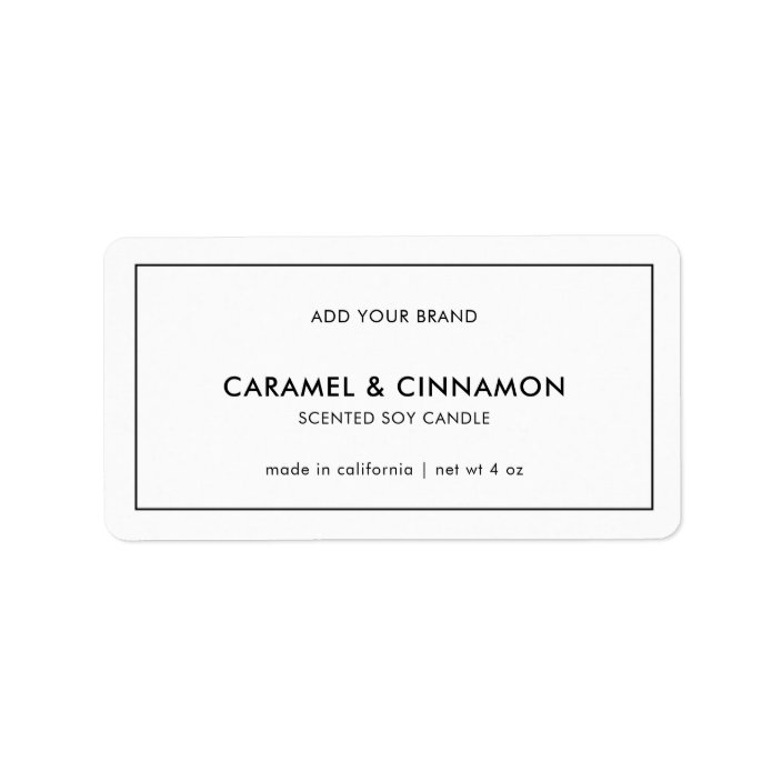 Add Your Brand Minimalist Modern Product Label | Zazzle.com