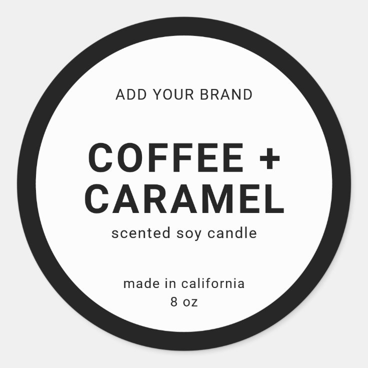 Add Your Brand Modern Minimalist Product Label | Zazzle
