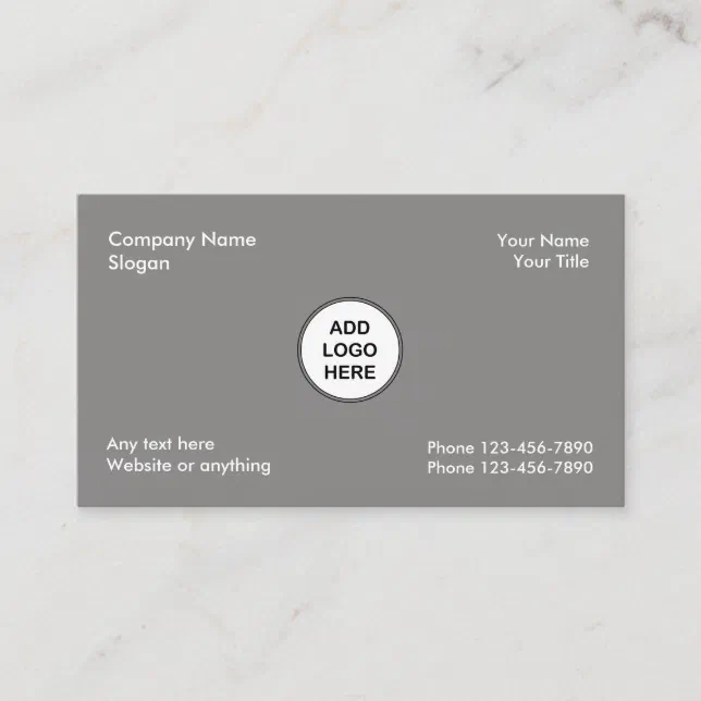 Add Your Business Logo Business Card | Zazzle