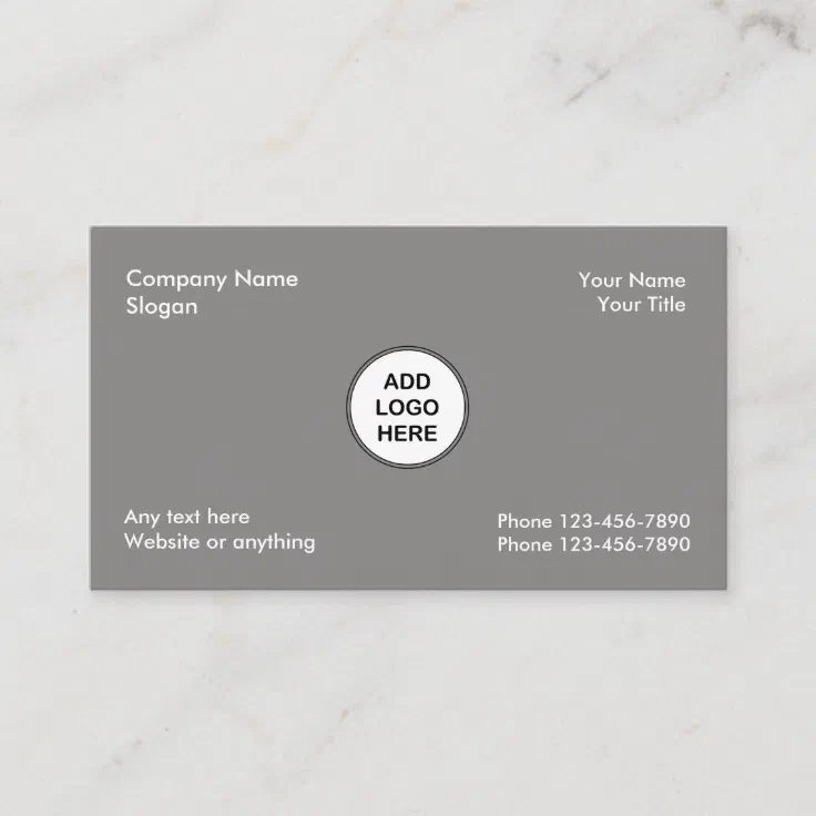 Add Your Business Logo Business Card | Zazzle