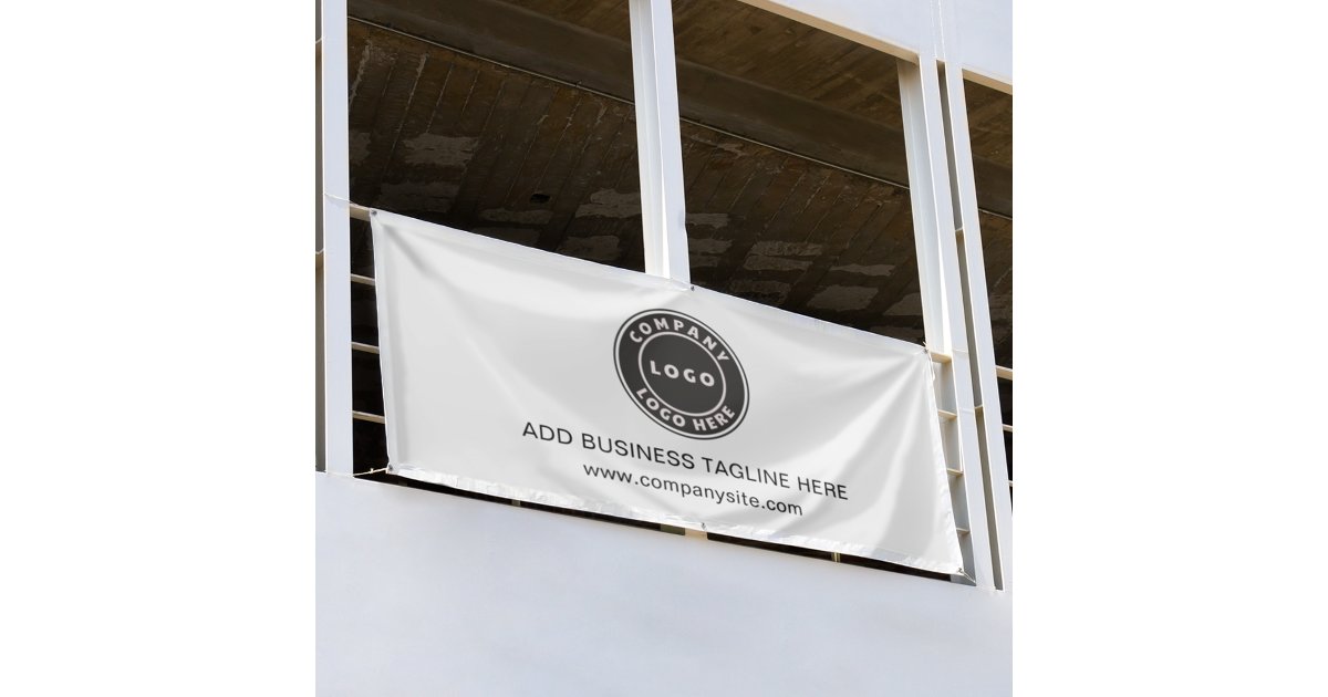 Add Your Business Logo DIY Corporate Website Banner | Zazzle