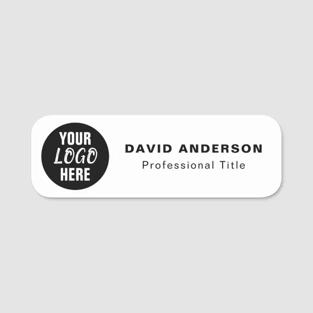 Add Your Business Logo Name Tag | Zazzle