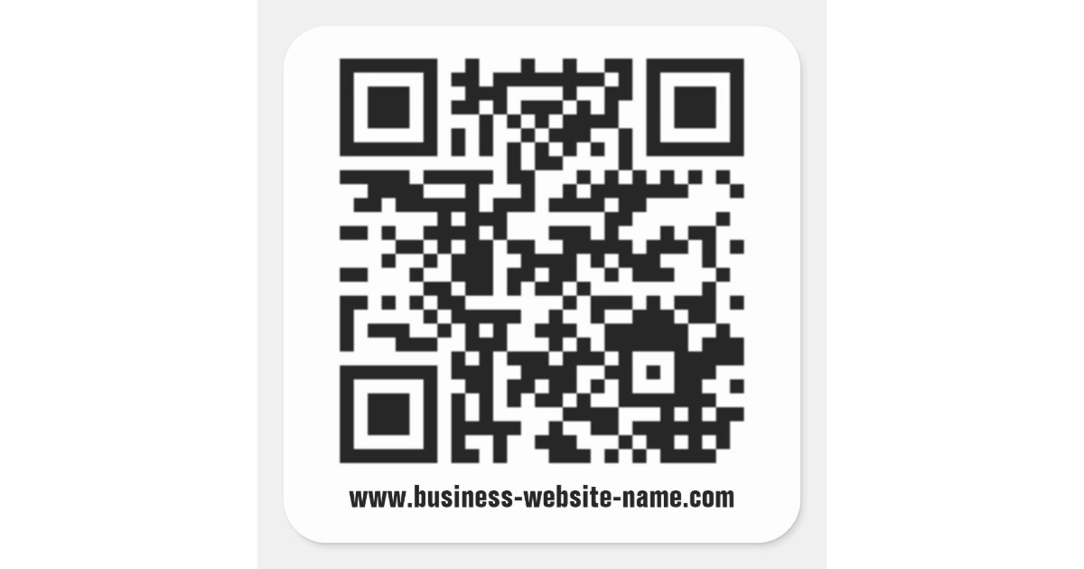 Add Your Business QR Code Square Sticker | Zazzle