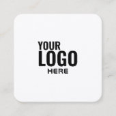 Add your custom logo circle professional white squ square business card ...