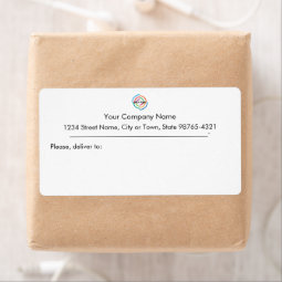 Add your Custom Logo custom Business address Label | Zazzle